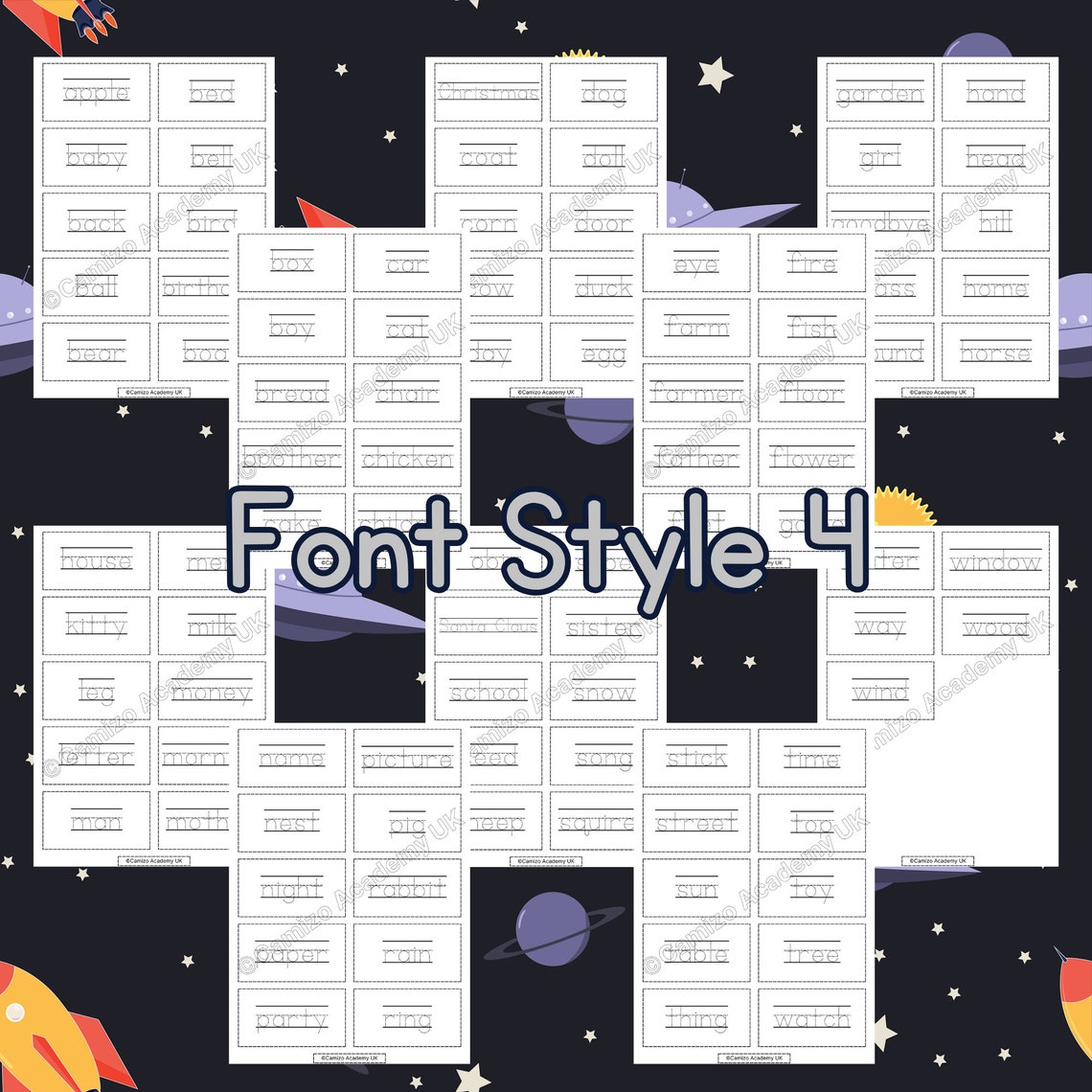 Printable Flashcards Dolch Sight Words Nouns 95 Words - Etsy