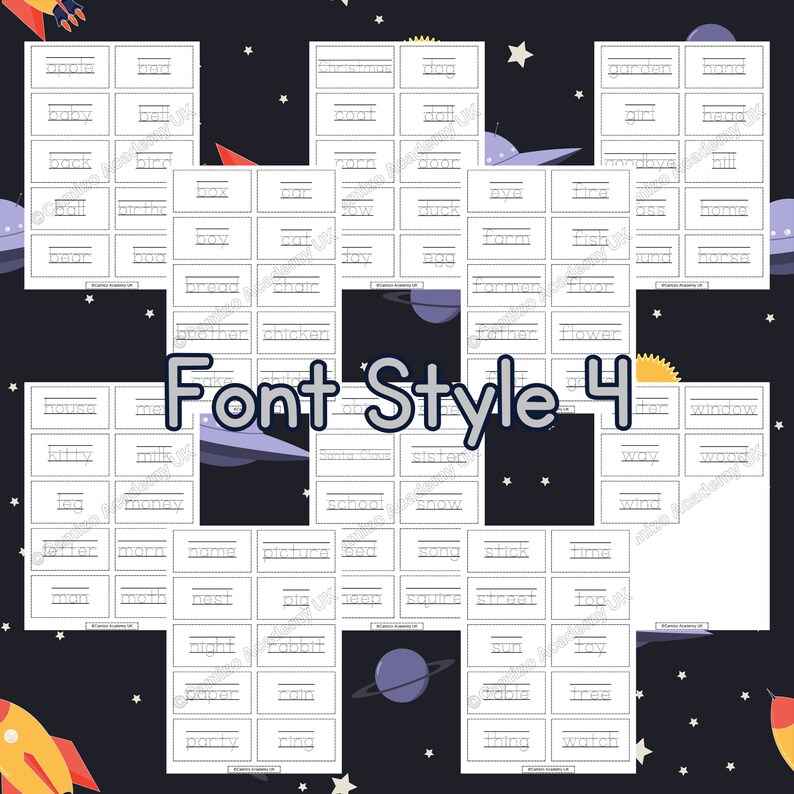 Printable Flashcards Dolch Sight Words Nouns 95 Words - Etsy