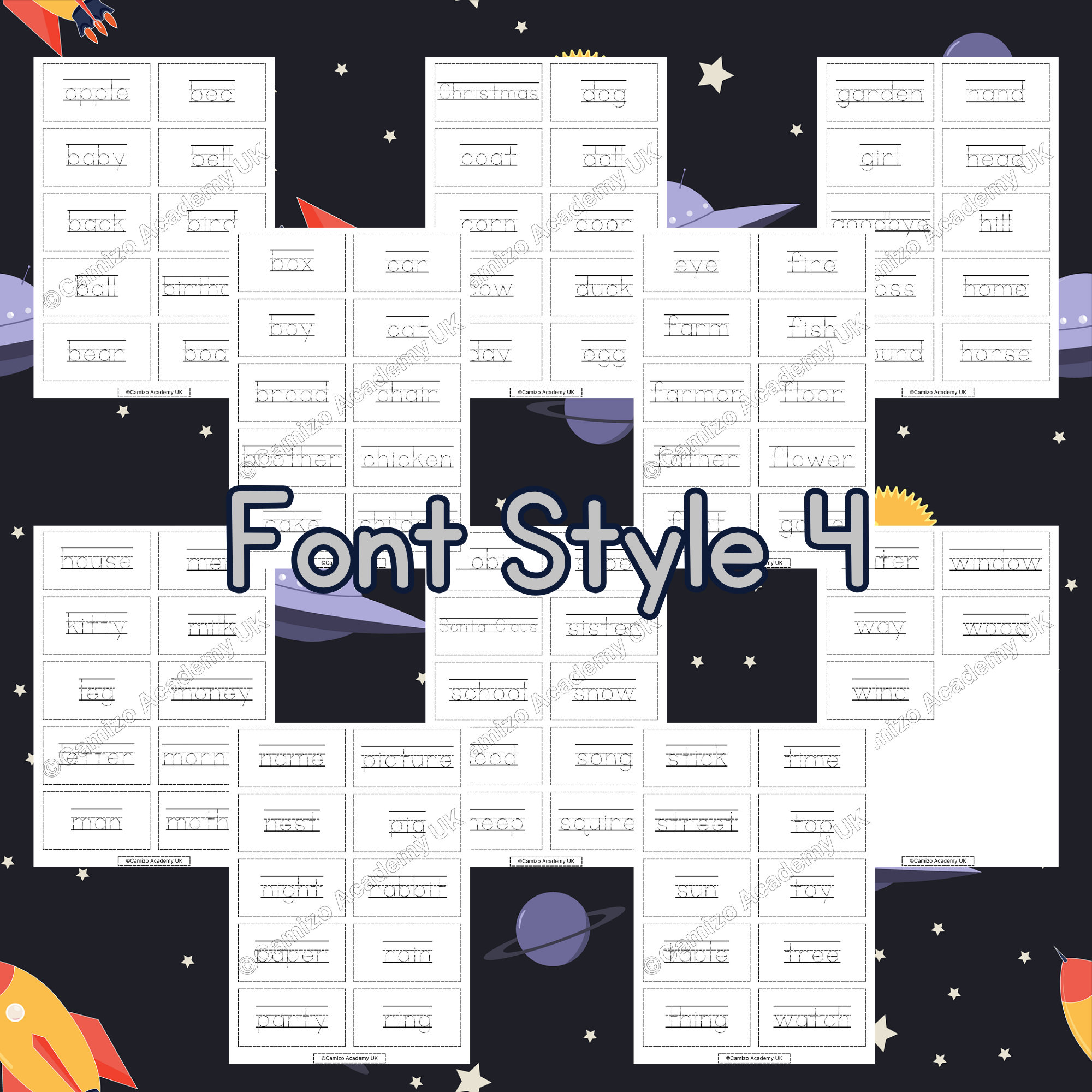 Printable Flashcards Dolch Sight Words Nouns 95 Words - Etsy