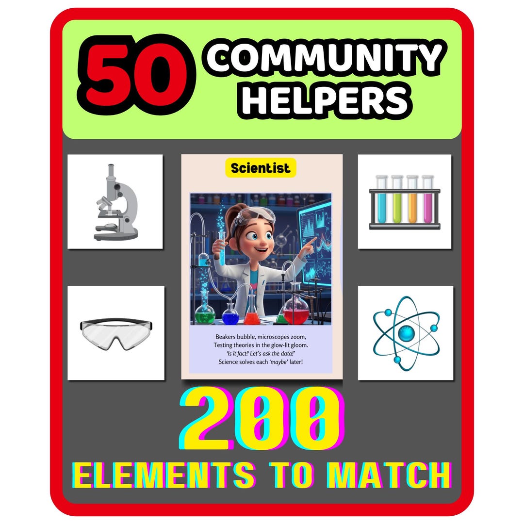 50 Community Helpers - Sorting Mats | Printable Activity Kids ...