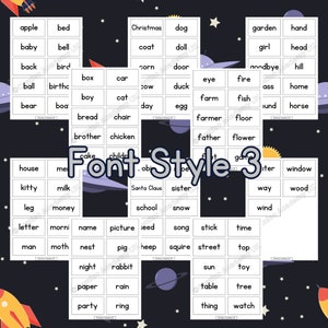 Printable Flashcards Dolch Sight Words | Nouns | 95 Words | Homeschool ...