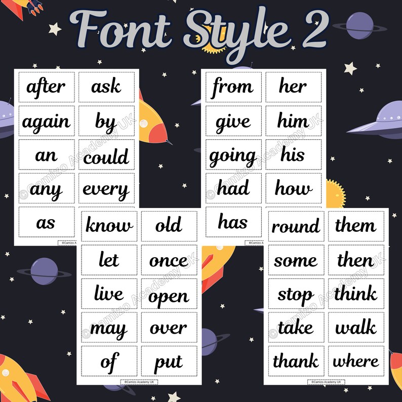 Printable Flashcards Dolch Sight Words First Grade 41 Words Homeschool ...