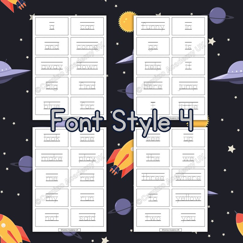 Printable Flashcards Dolch Sight Words Pre-k 40 Words Homeschool Kids ...