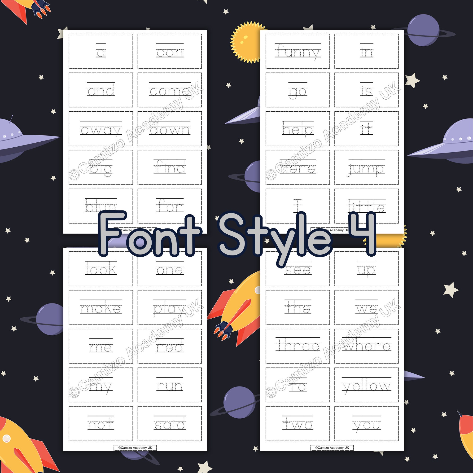 Printable Flashcards Dolch Sight Words Pre-k 40 Words Homeschool Kids ...