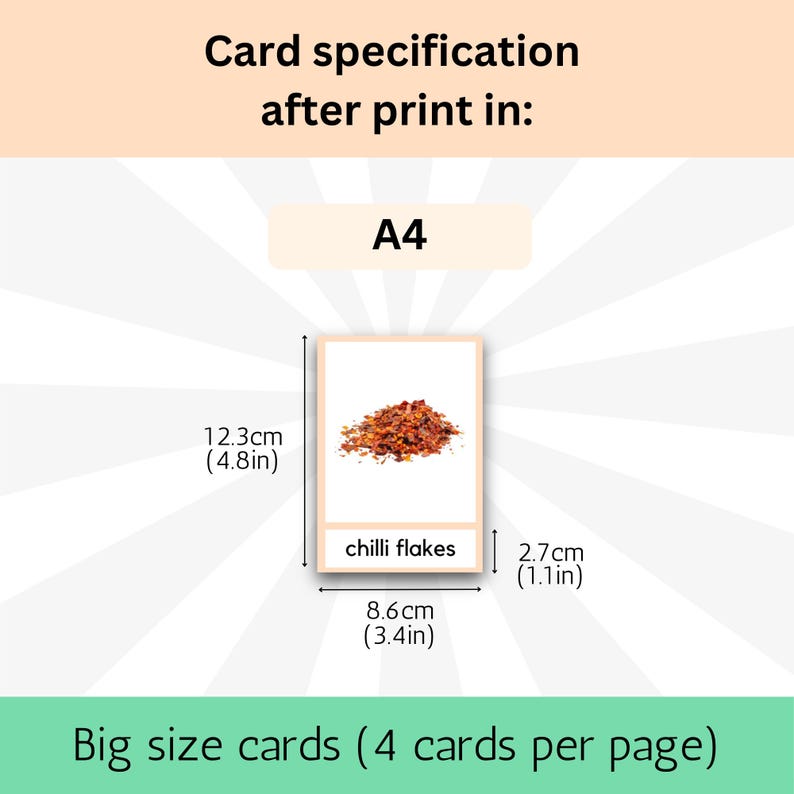 47 Spices & Herbs - 3-part Flashcards Printable | Real Pictures ...