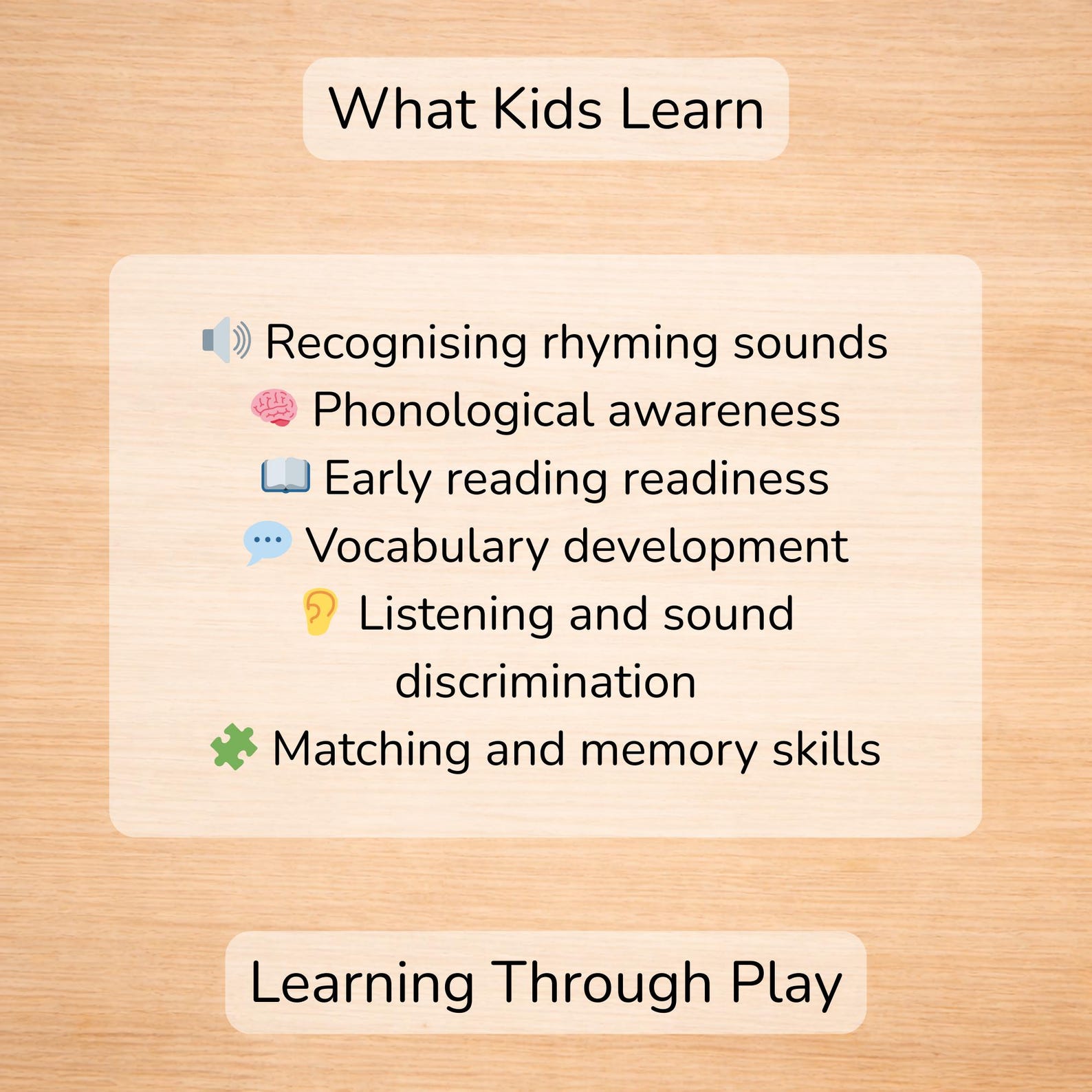 Rhyming Words Matching Cards Printable | Preschool Phonics Activity ...