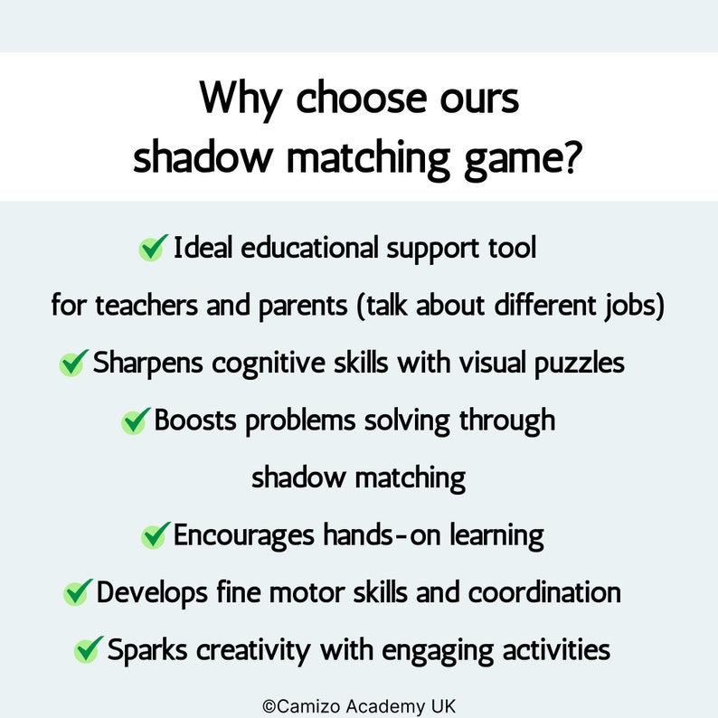 Jobs & Their Bags | Printable Pretend Play | Shadow Matching | Kids ...