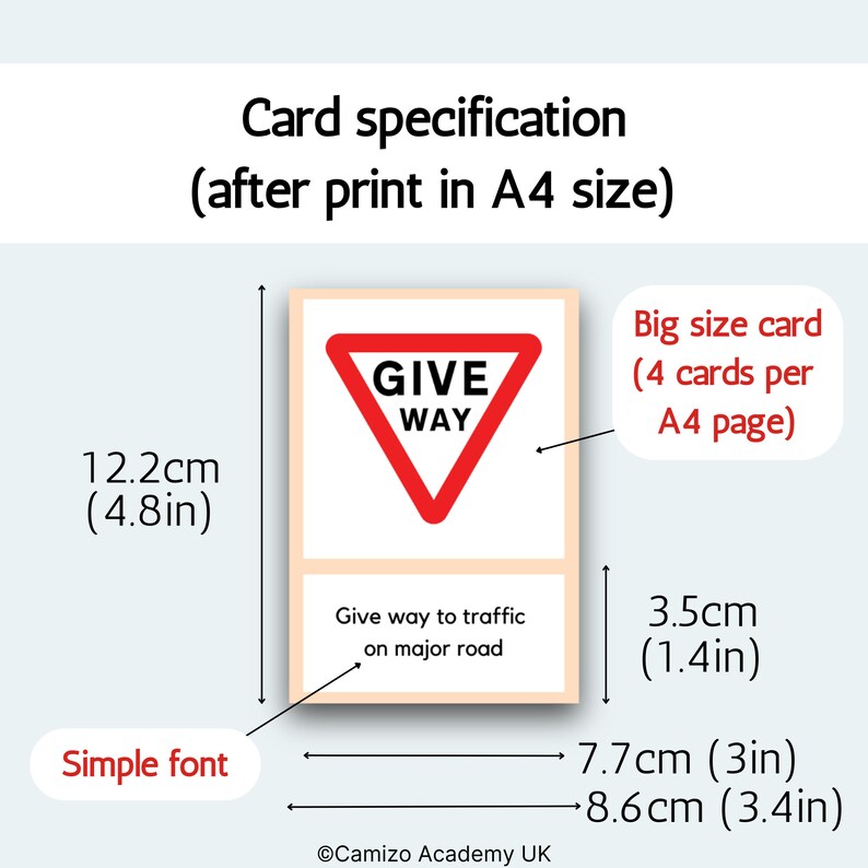 100 Road Signs UK Traffic Montessori 3-part Nomenclature Cards ...