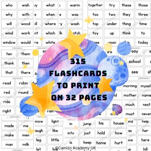 Printable Flashcards Dolch Sight Words | ALL 315 Words | Homeschool ...