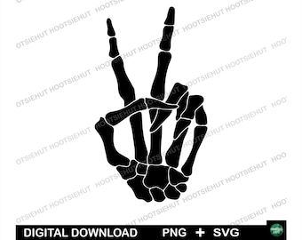 Skeleton Peace Sign SVG, Skeleton Peace Hand Svg, Skeleton Peace Svg ...