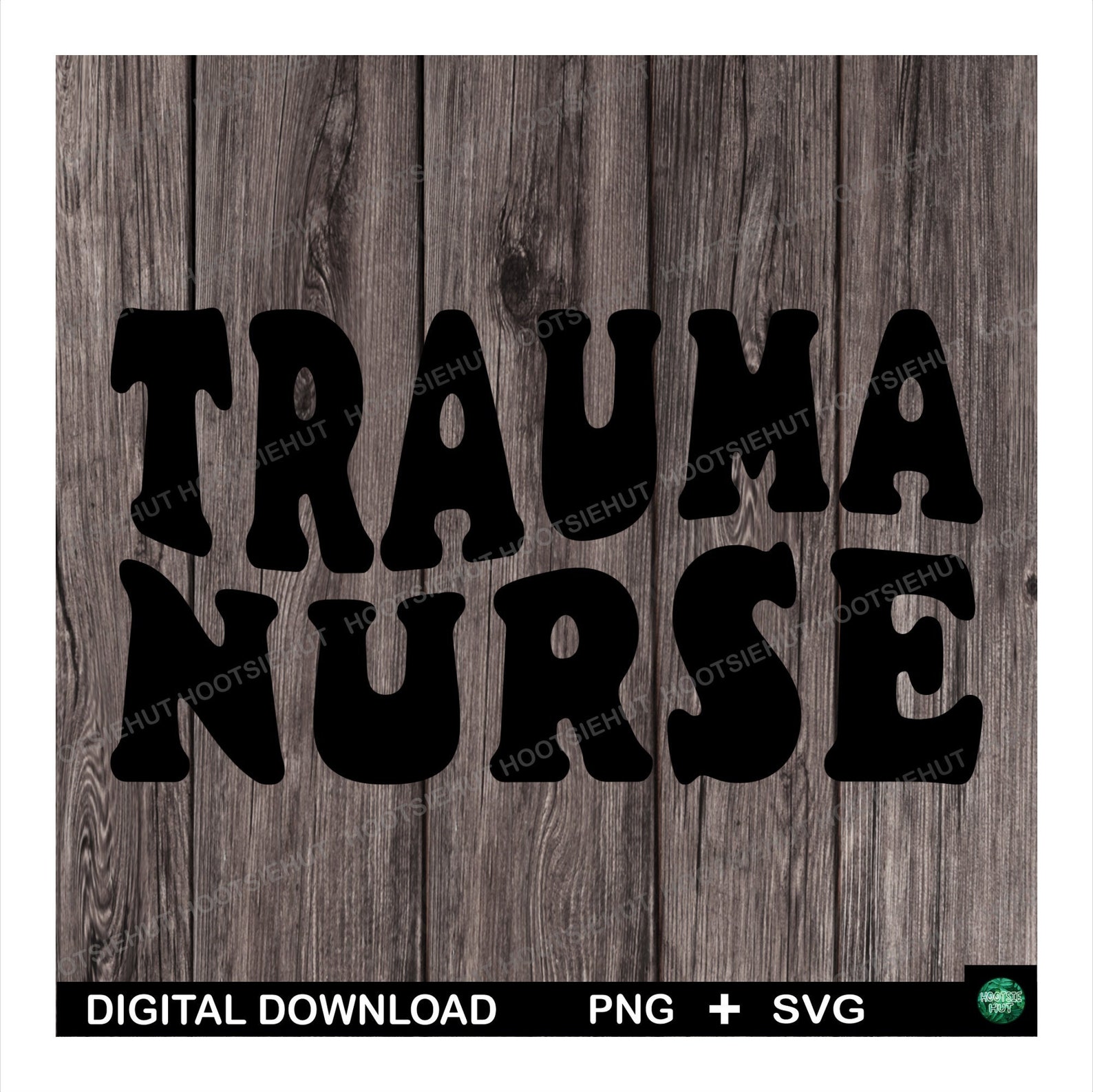 Trauma Nurse SVG PNG Retro Wavy Text SVG Nurse Appreciation - Etsy