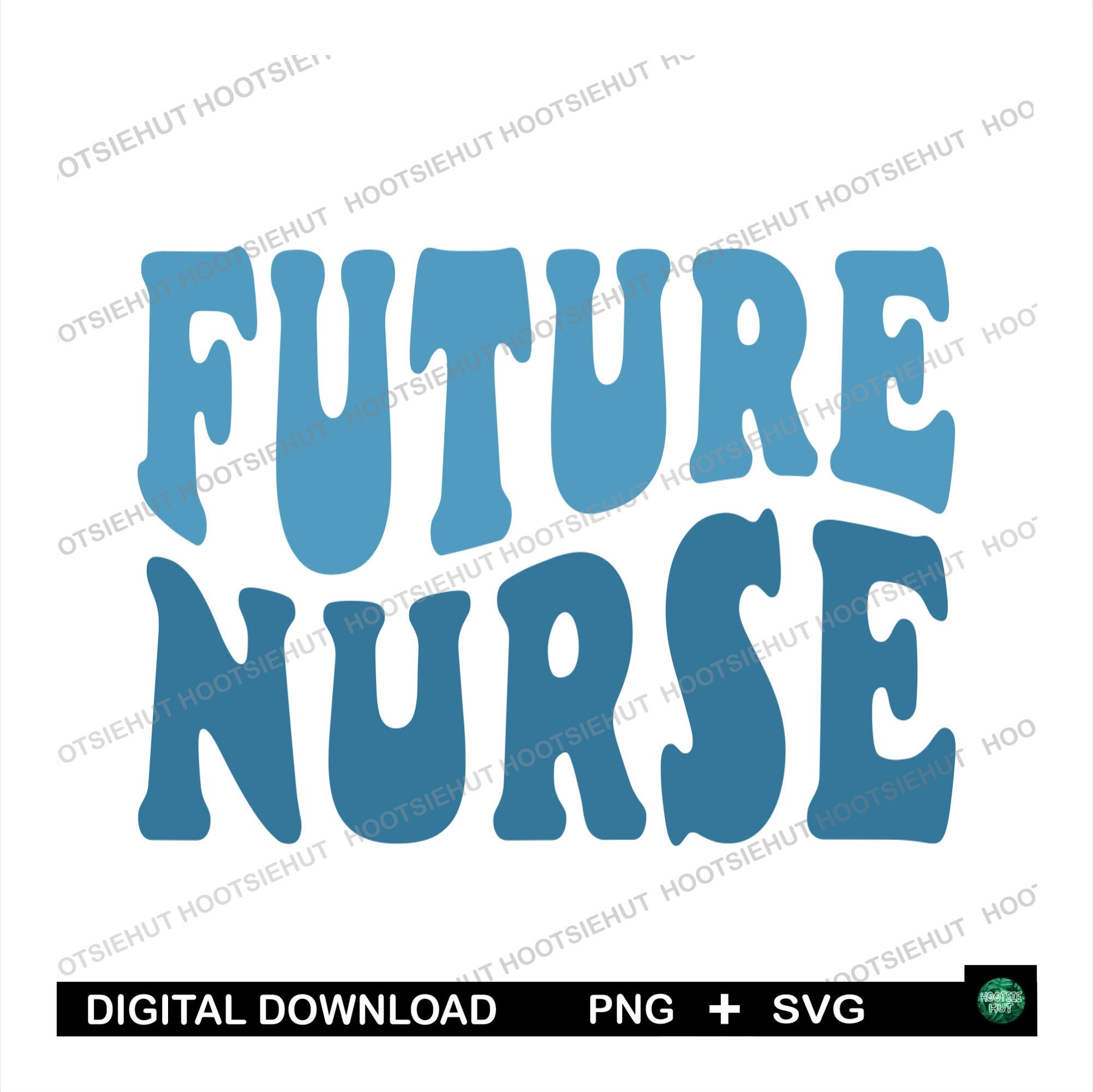 Future Nurse SVG PNG, Retro Wavy Text SVG, Nurse Appreciation ...