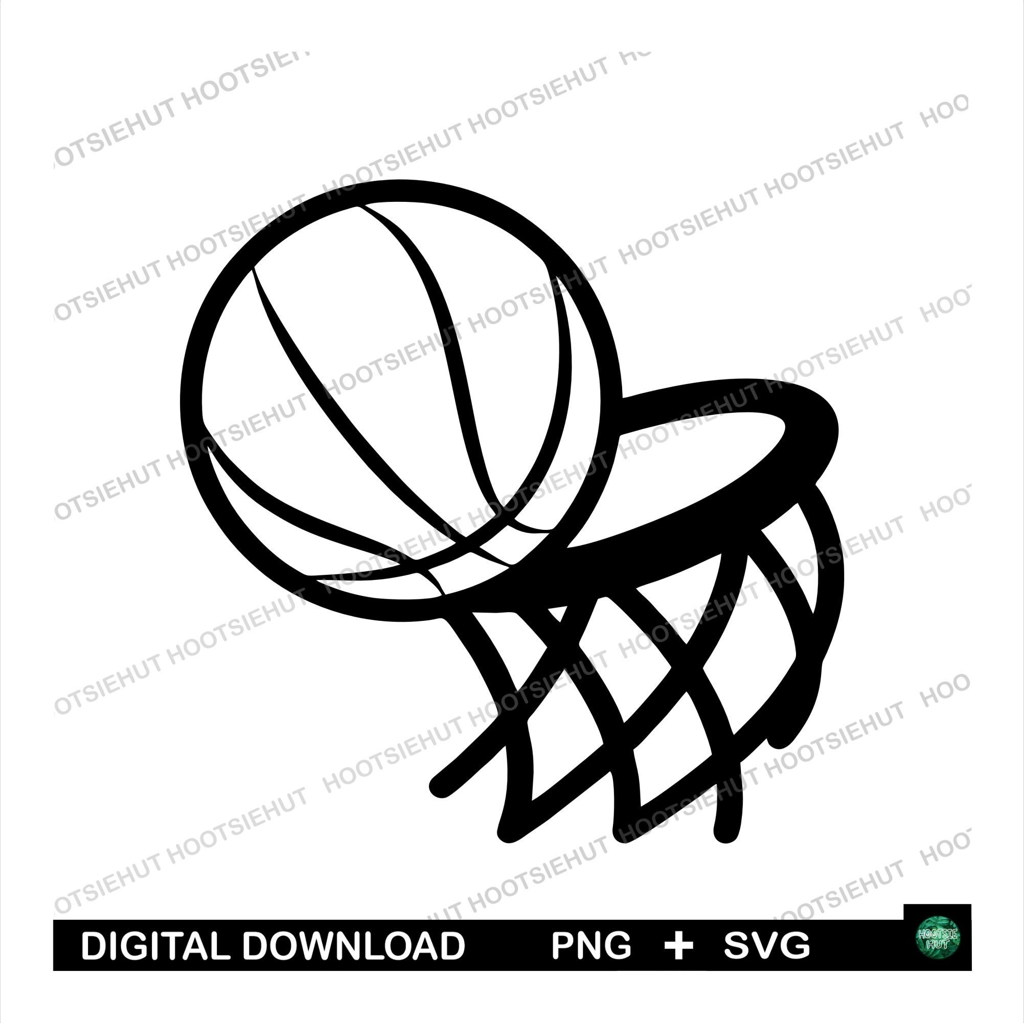Basketball With Hoop PNG SVG, Digital Download File Png, Cricut Cut ...