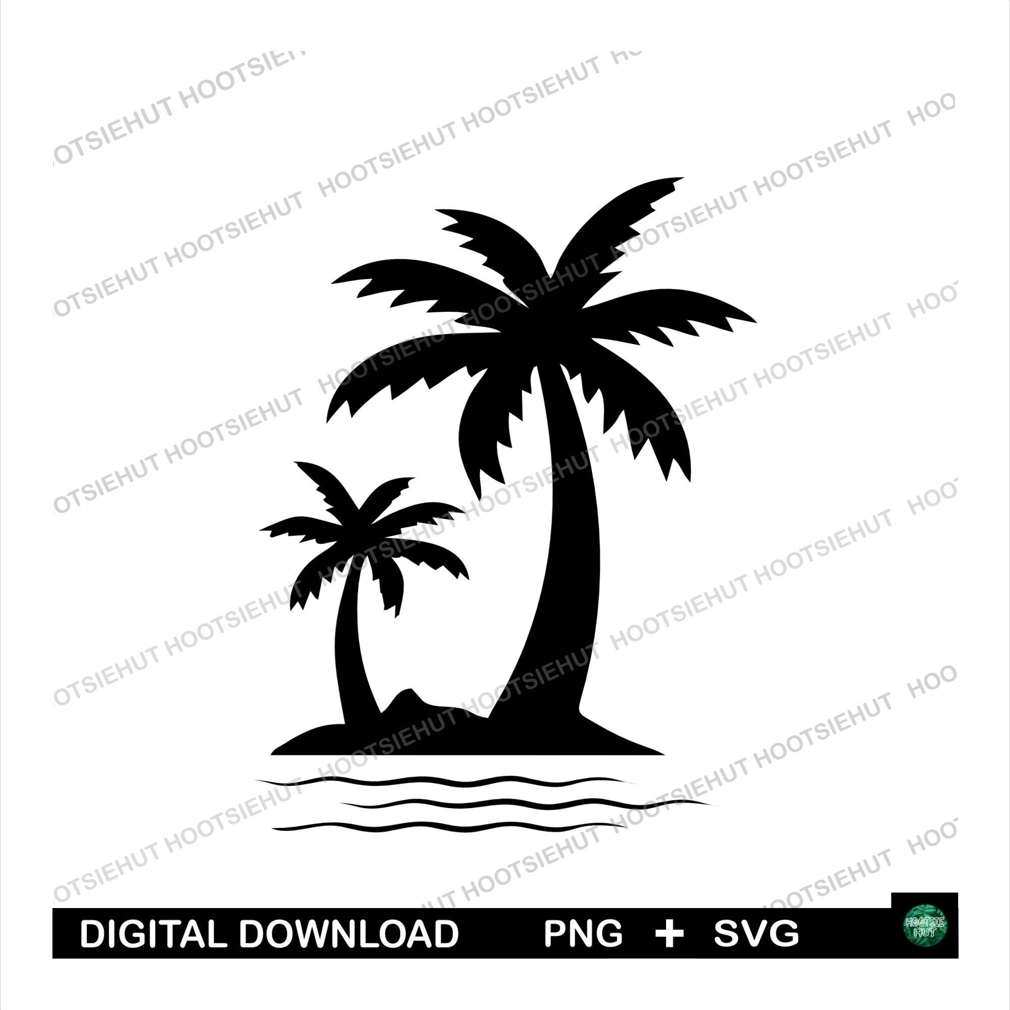 Palm Tree Beach PNG SVG, Digital Download File Png, Cricut Cut File Svg ...