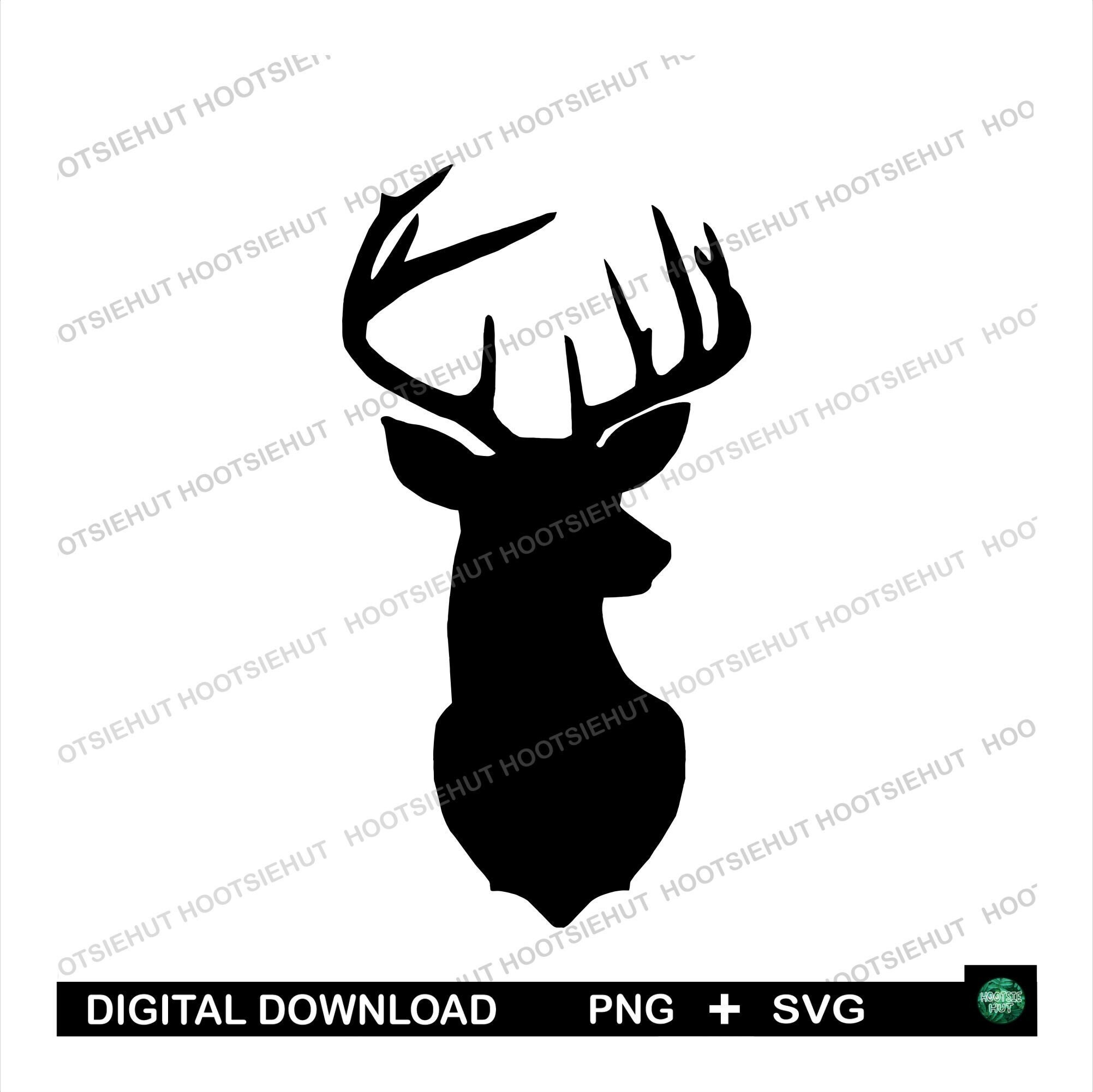 Deer Mount Silhouette SVG PNG, Digital Download File Png, Cricut Cut ...