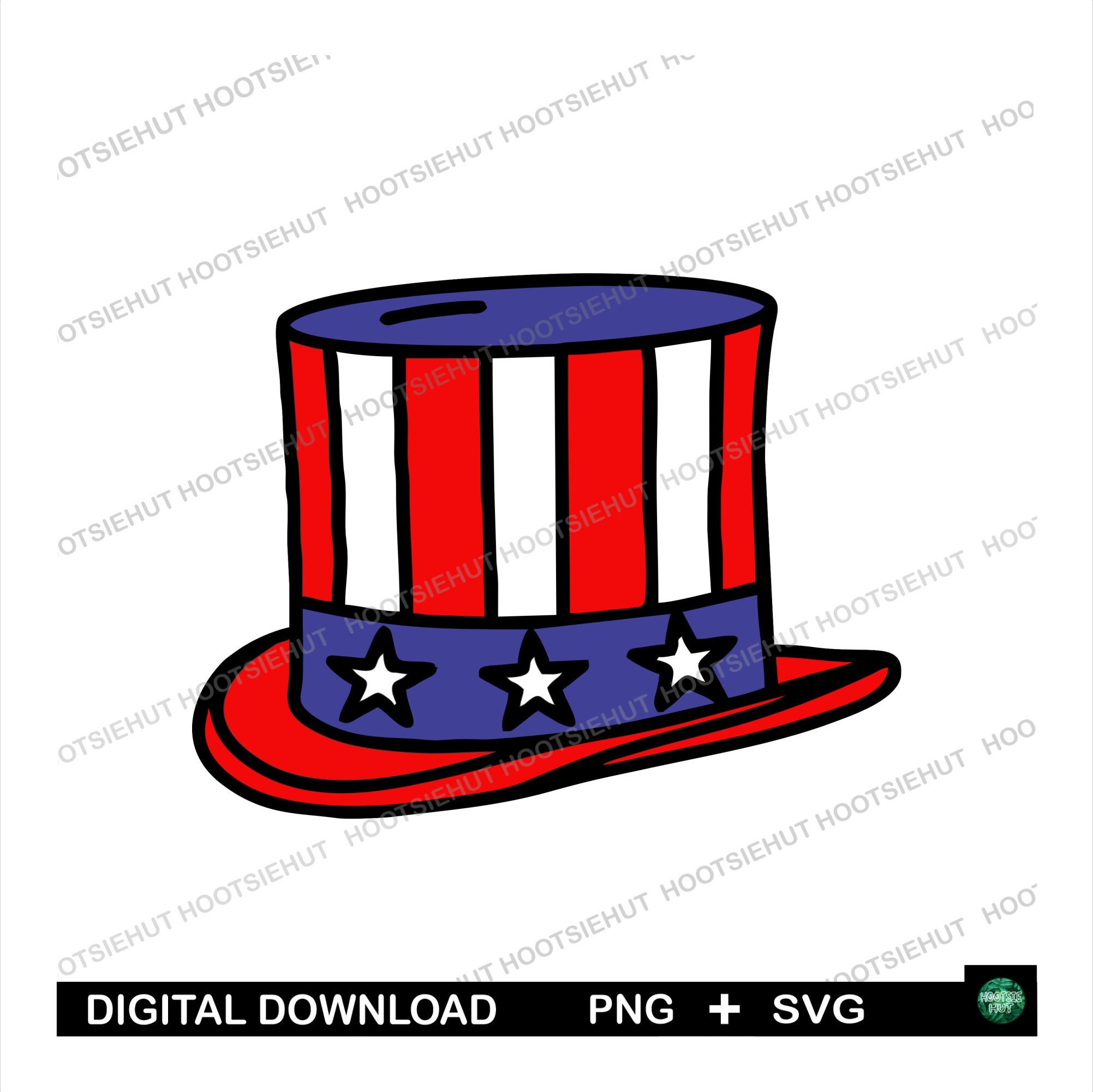 Uncle Sam's Hat PNG SVG, Digital Download File Png, Cricut Cut File - Etsy