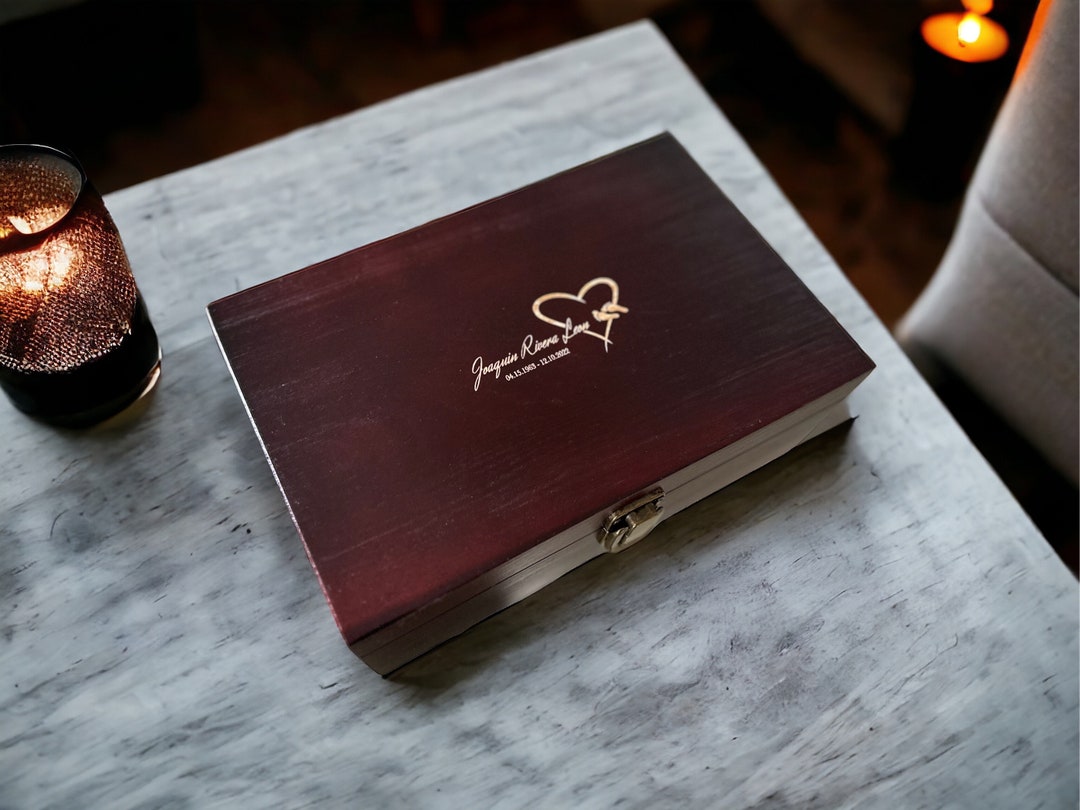 Personalized Wooden Memory Box, Wooden Keepsake Box, Treasure Chest ...