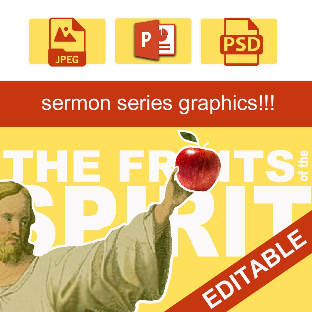 Sermon Series Graphics. Fruits of the Spirit. Title Slide, Background ...