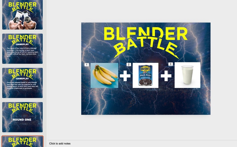 Youth Group Game. Blender Battle Eating Game With Teams. up Front Funny ...