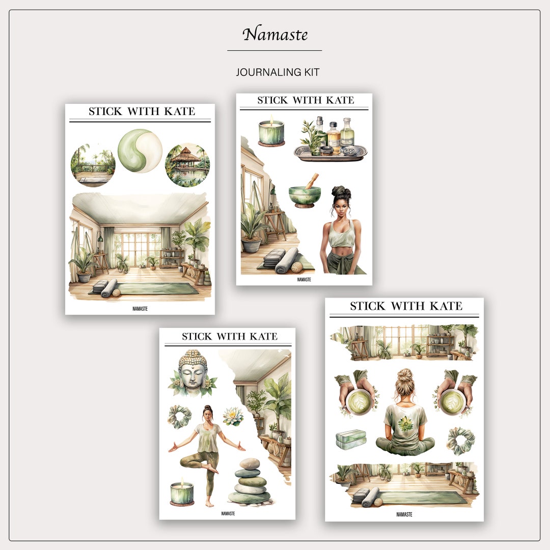 Namaste Journaling Kit Printable Stickers Planner Stickers - Etsy