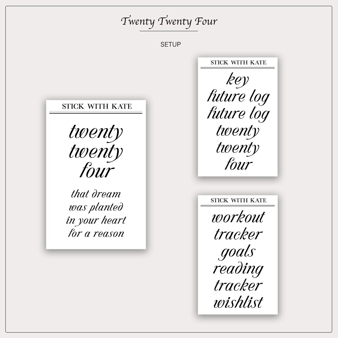 2024 Setup Stickers Printable Stickers Planner Stickers - Etsy