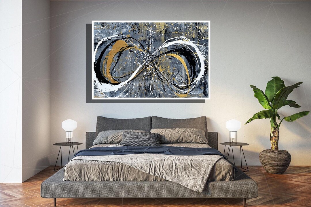 Abstract Infinity Symbol Paintings on Canvas Original Modern Painting ...