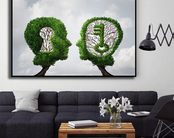 Psychology Decor, Psychotherapy, Therapy Room, Consuelor Office Canvas ...