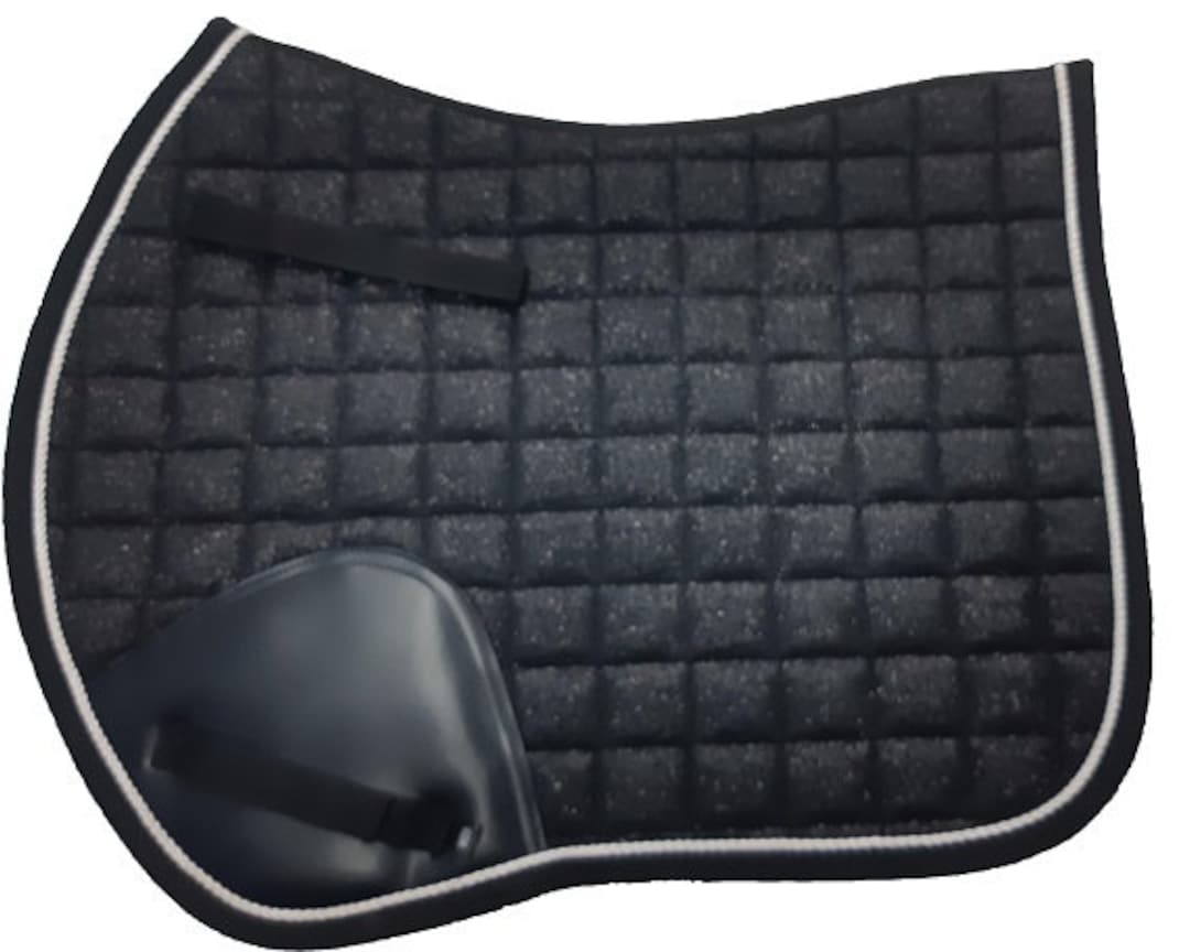 All Purpose Black Saddle Pad With Glitter Fabric - Etsy