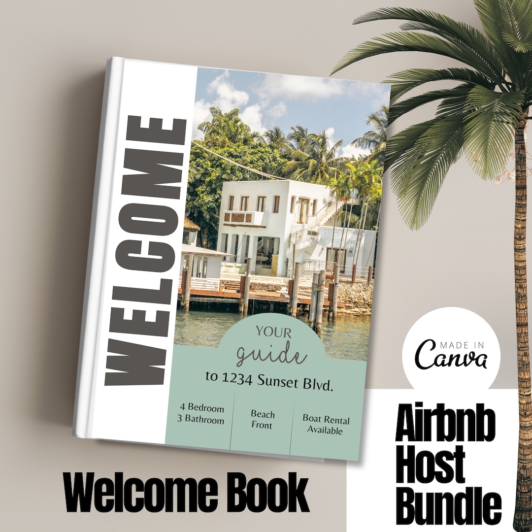 Airbnb Welcome Book Template, House Host Manual Guidebook Template ...