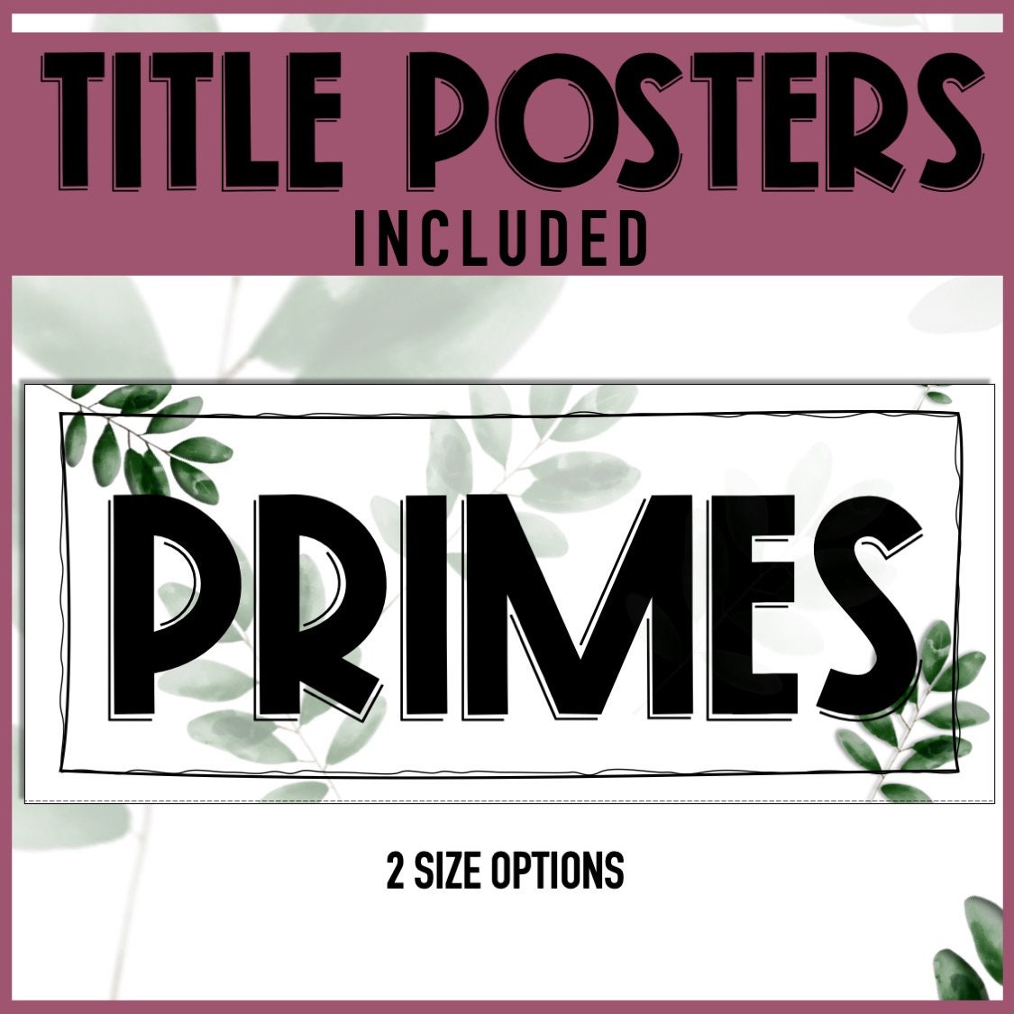 Middle and High School Math Classroom Decorations Farmhouse Greenery ...