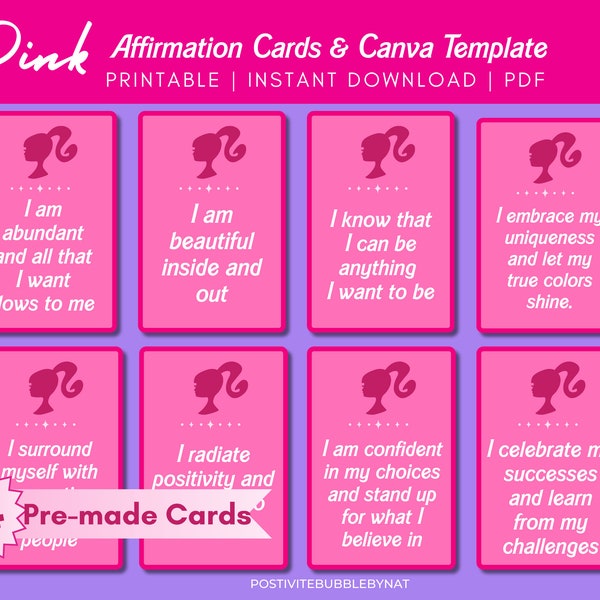 Affirmation Cards Printable - Etsy