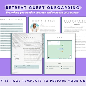 Healing Retreat Welcome Packet | Fully Customizable & Editable Canva ...
