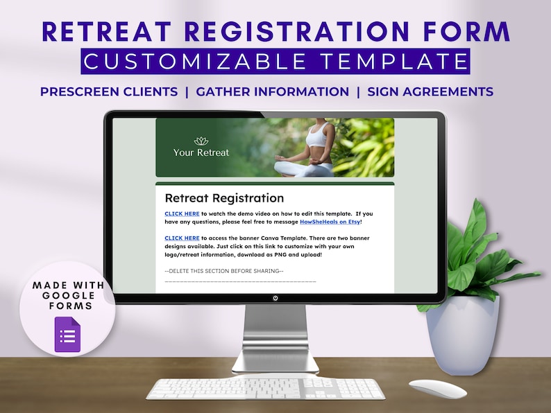 Retreat Registration Form Template | Customizable Google Form | Pre ...