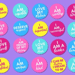 Bright Colors Positive Affirmation Station PRINTABLE + Editable Canva ...