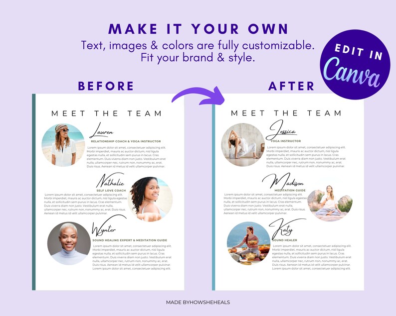 Healing Retreat Welcome Packet | Fully Customizable & Editable Canva ...