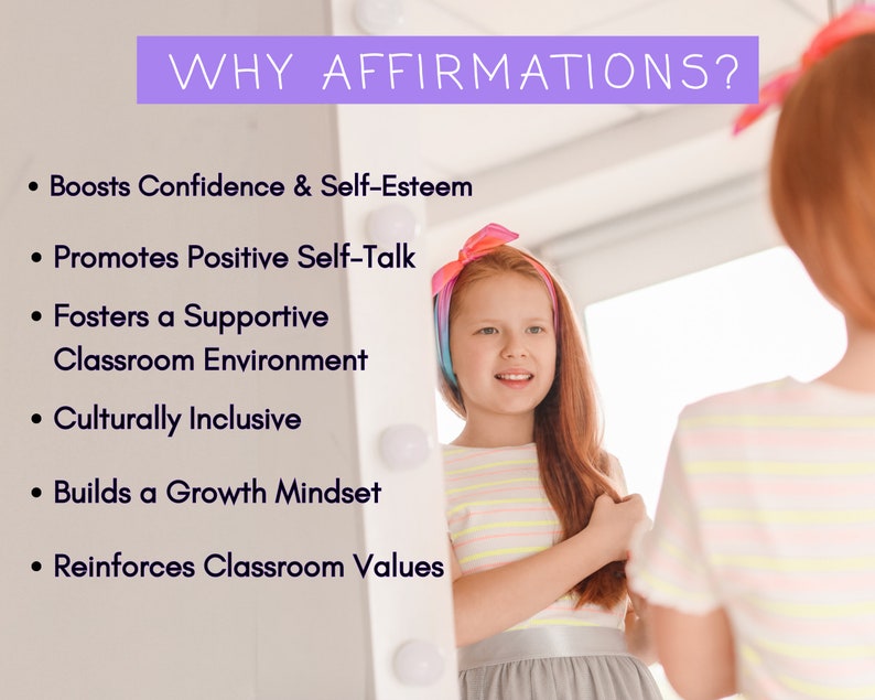 Bright Colors Positive Affirmation Station PRINTABLE + Editable Canva ...