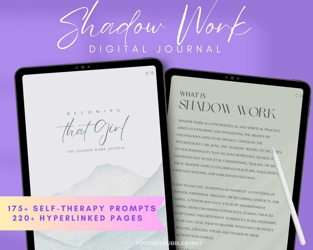 Shadow Work Digital Journal | Guided Self-therapy Mental Health Prompts ...