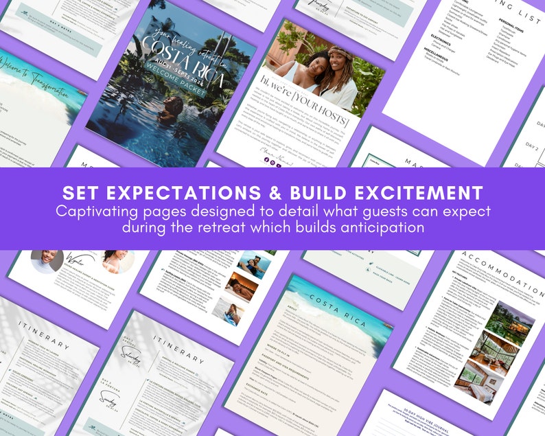 Healing Retreat Welcome Packet | Fully Customizable & Editable Canva ...