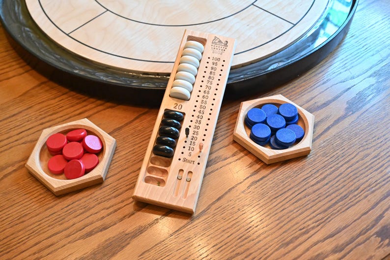 One-of-a-kind Crokinole Score Card & 20s Holder – Solid Hickory - Etsy