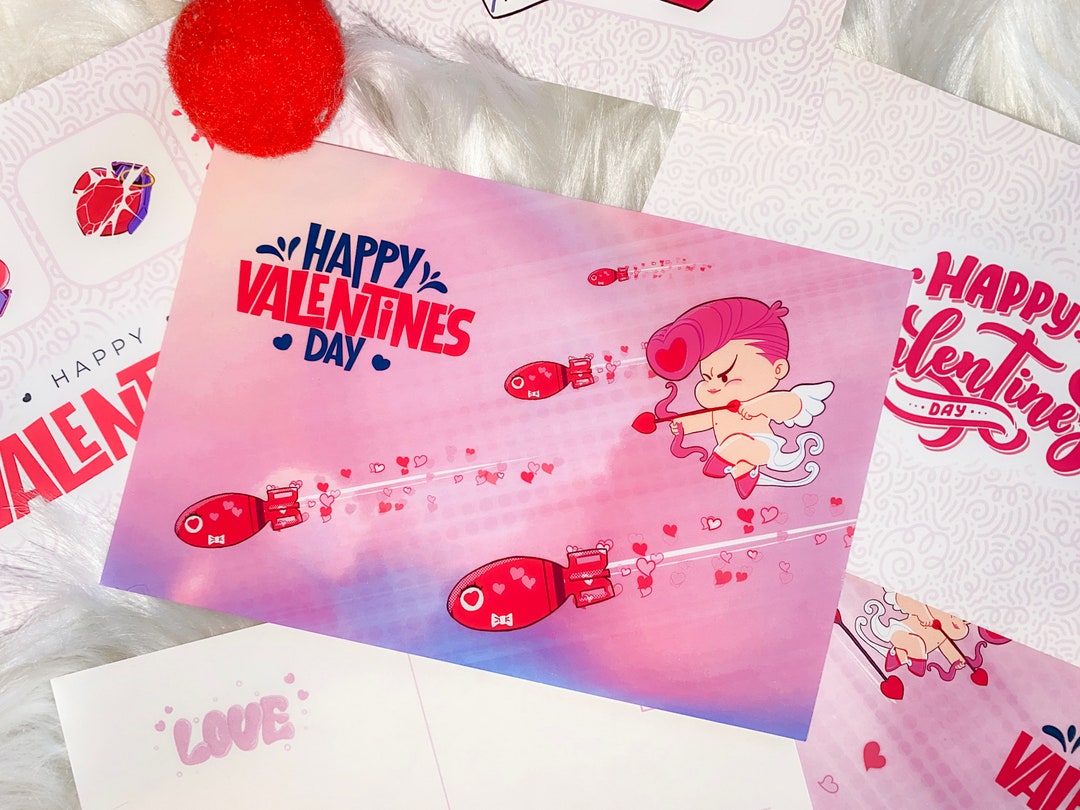 Valentine's Day Postcard, Valentine Gift, You Are Loved, Valentine's ...