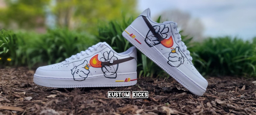 Nike Air Forces 1 Custom Made Marijuana Design - Etsy