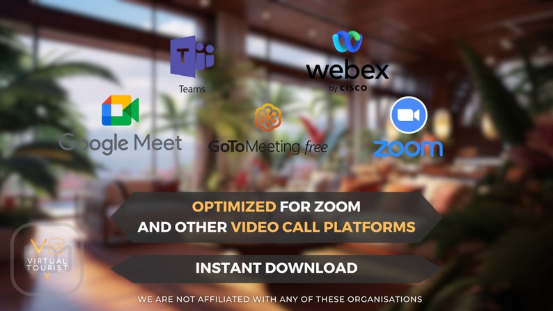 Zoom Tropical Getaway Background Backdrop Zoom Virtual Background ...