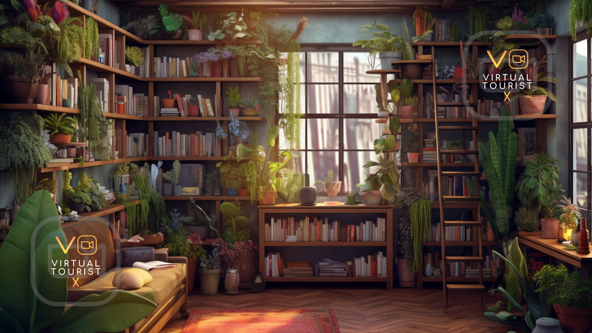 4 Pack Bookcase Zoom Virtual Backgrounds Backdrop Office Background ...