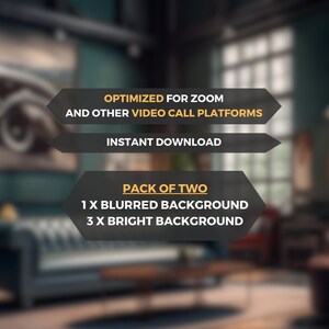 4X Henry Ford Lounge | Zoom Virtual Backgrounds | Backdrop | Office ...