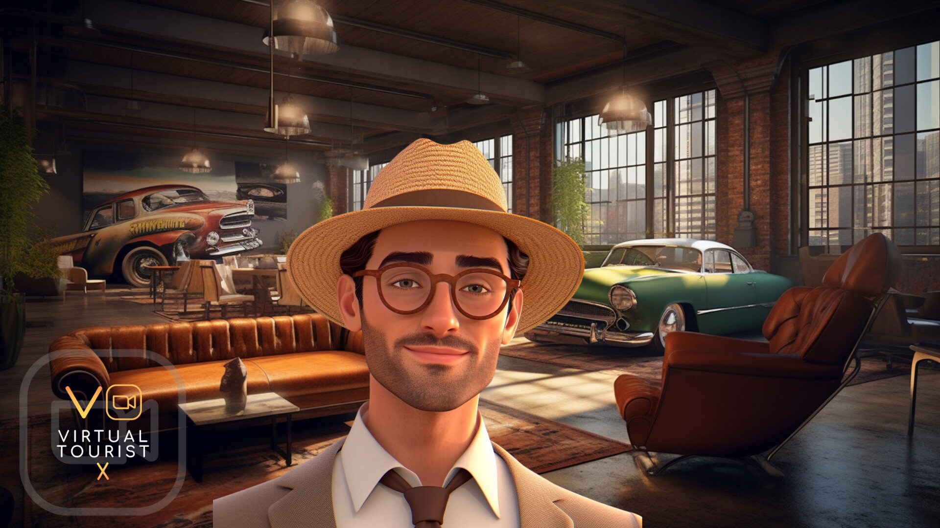 4X Henry Ford Lounge | Zoom Virtual Backgrounds | Backdrop | Office ...