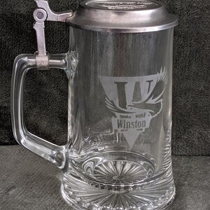 Vintage Winston Cigarettes Glass Beer Stein Mug W/ Aluminum Lid - Etsy
