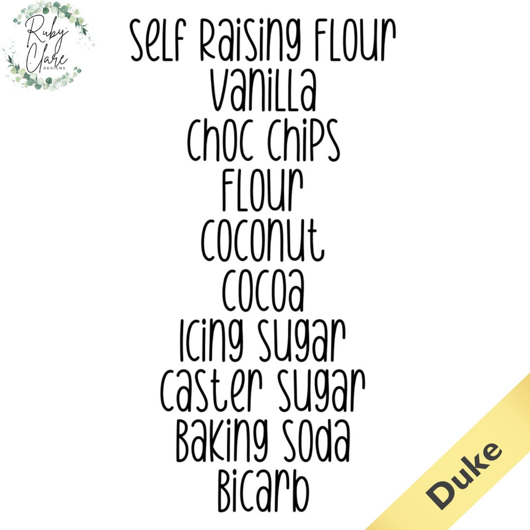 Baker Bundle Organisation Labels Vinyl Custom Labels - Etsy
