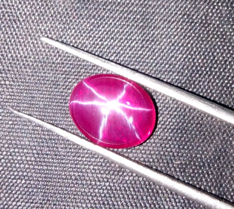 STAR RUBY Gemstone Top Quality Natural Star Ruby Gemstone 6 Rays Star ...
