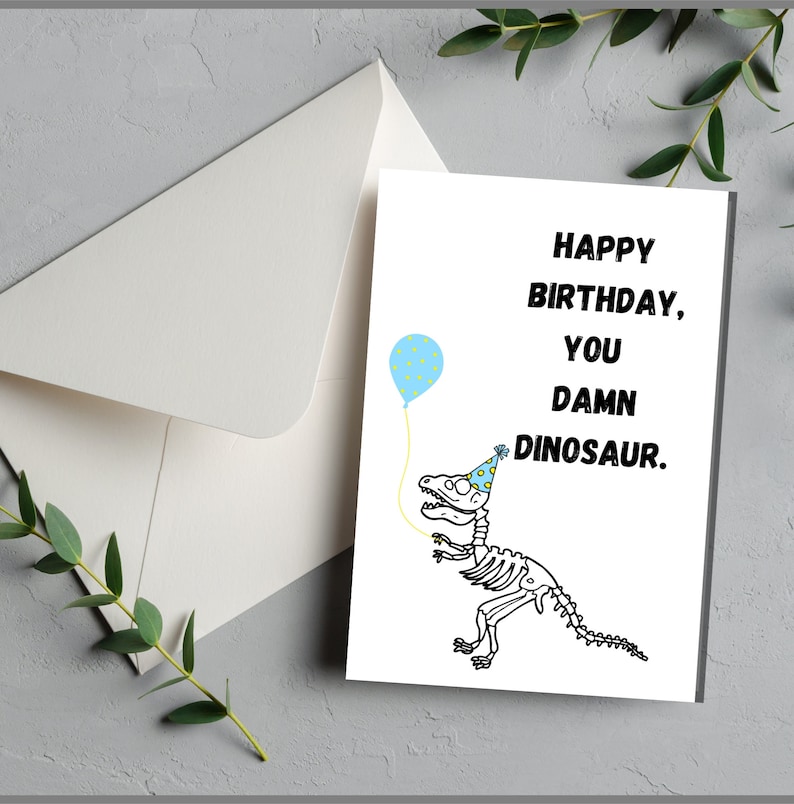 Old Guy Funny Birthday Greeting Card, Funny Birthday Card for Him ...
