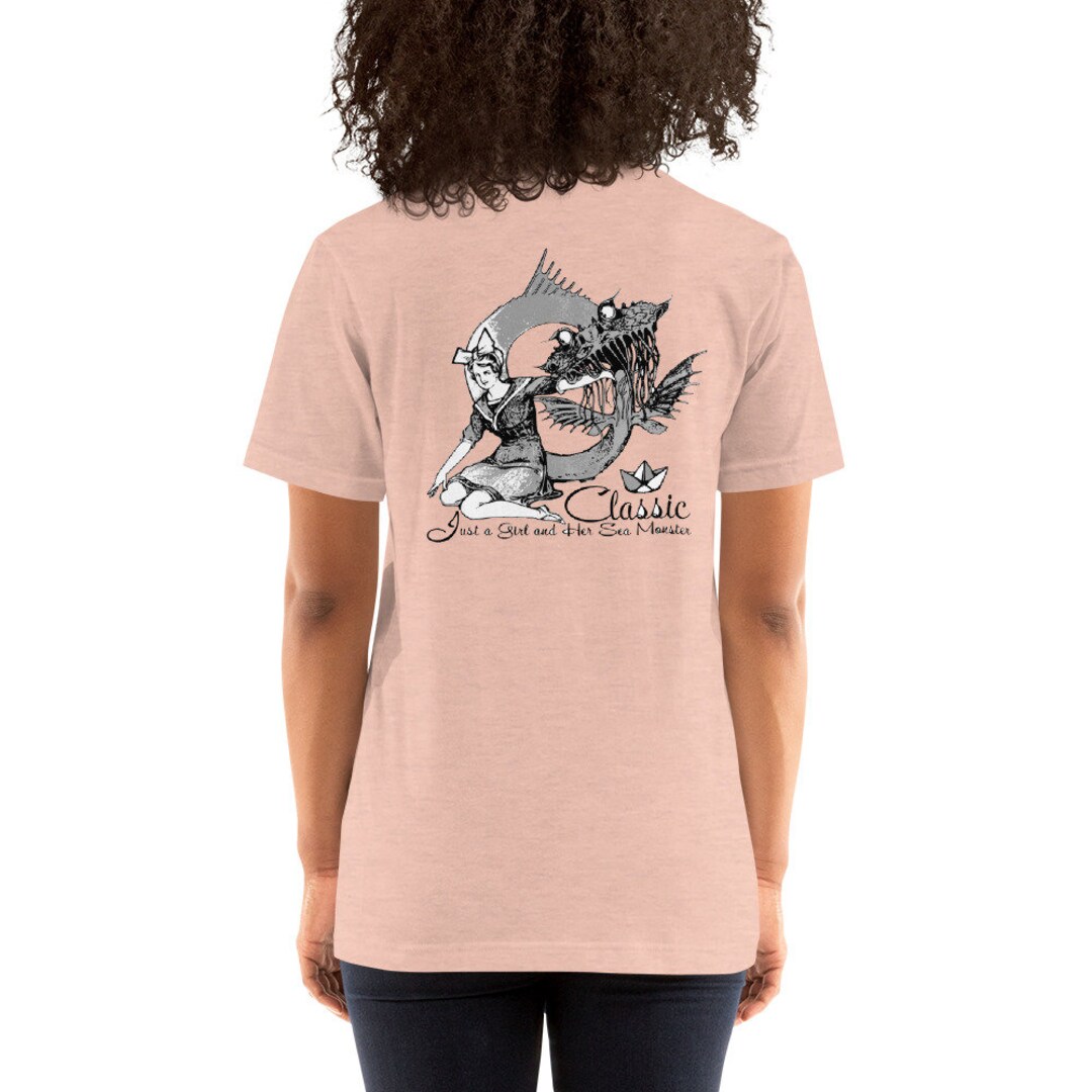 Premium Classic Girl & Her Sea Monster - Etsy